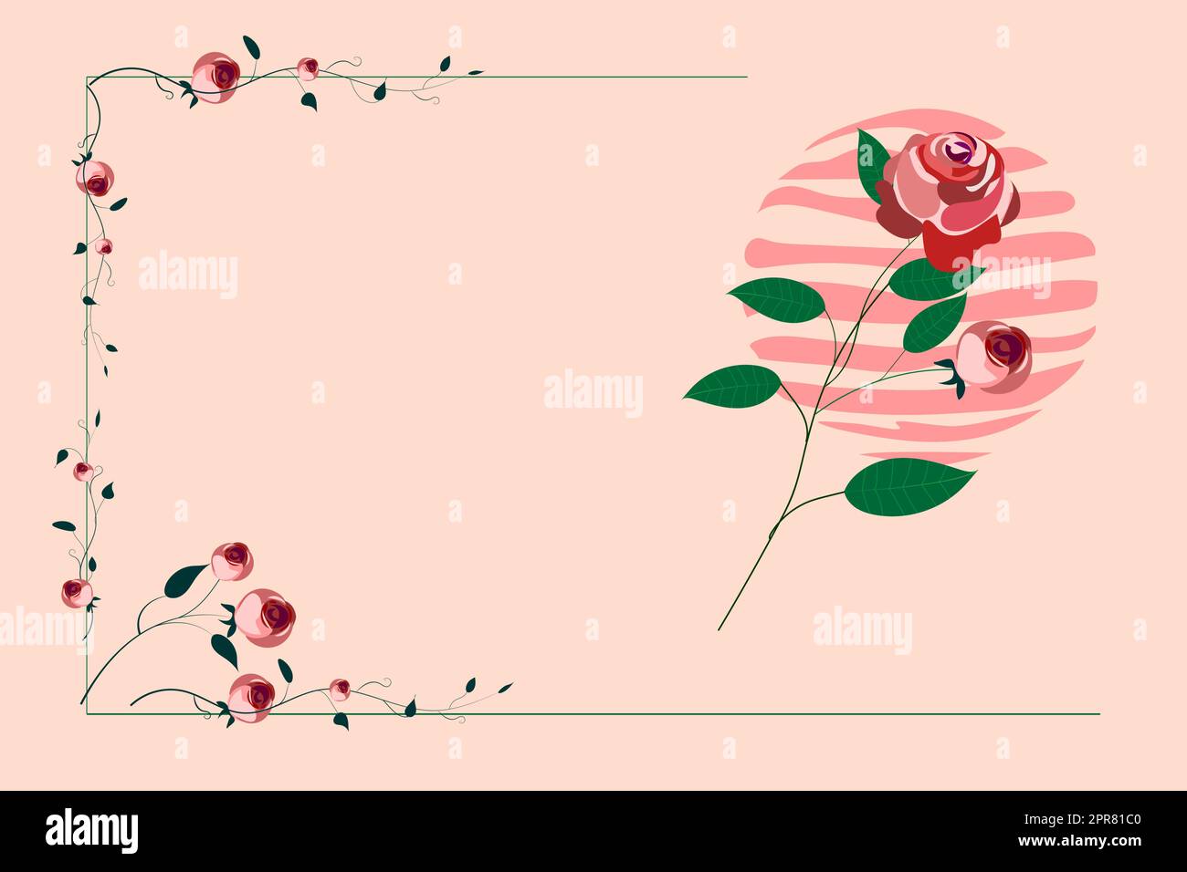 Text Frame Surrounded With Assorted Flowers Hearts And Leaves ...