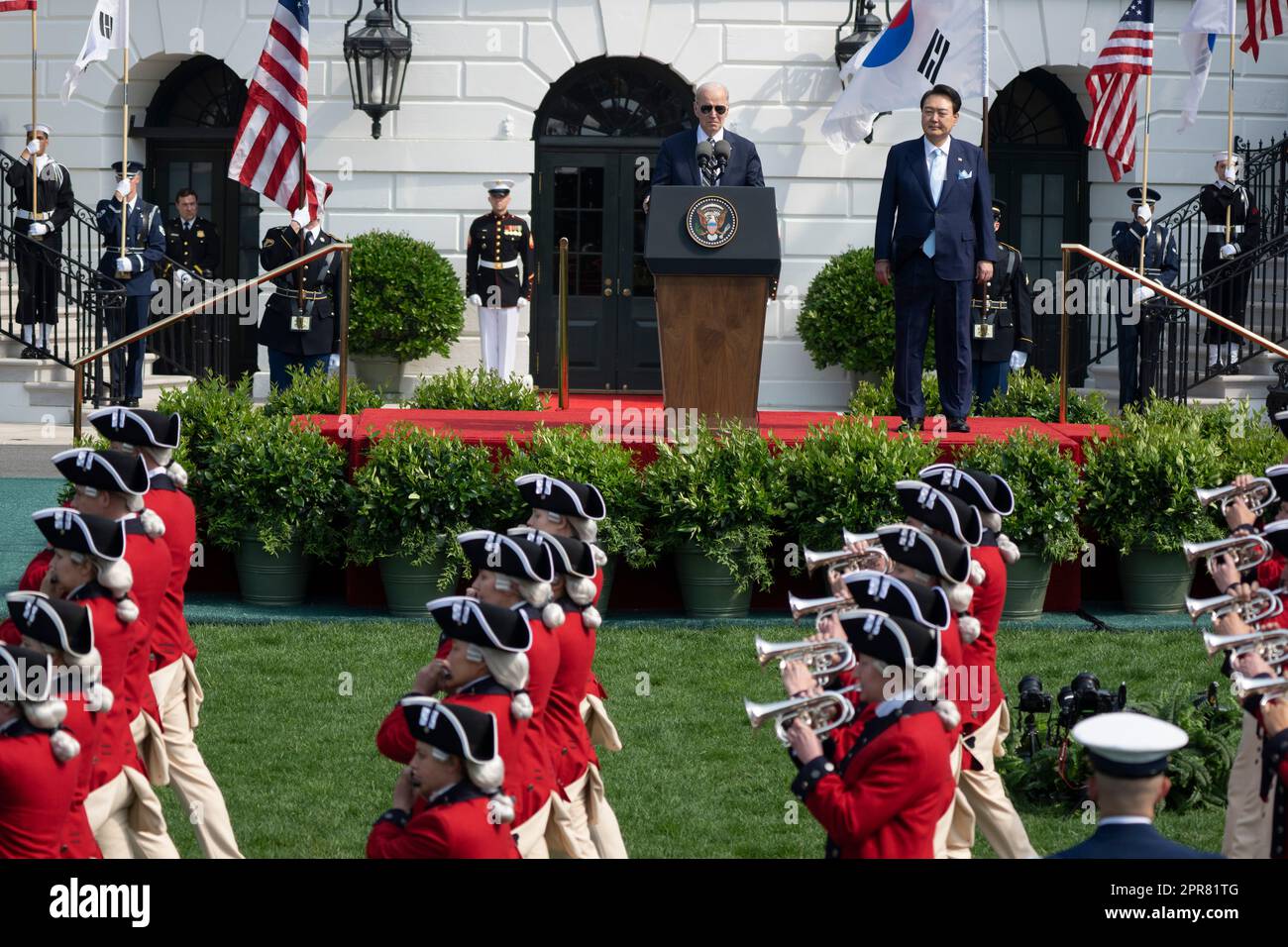 United States President Joe Biden and President Yoon Suk Yeol of the ...