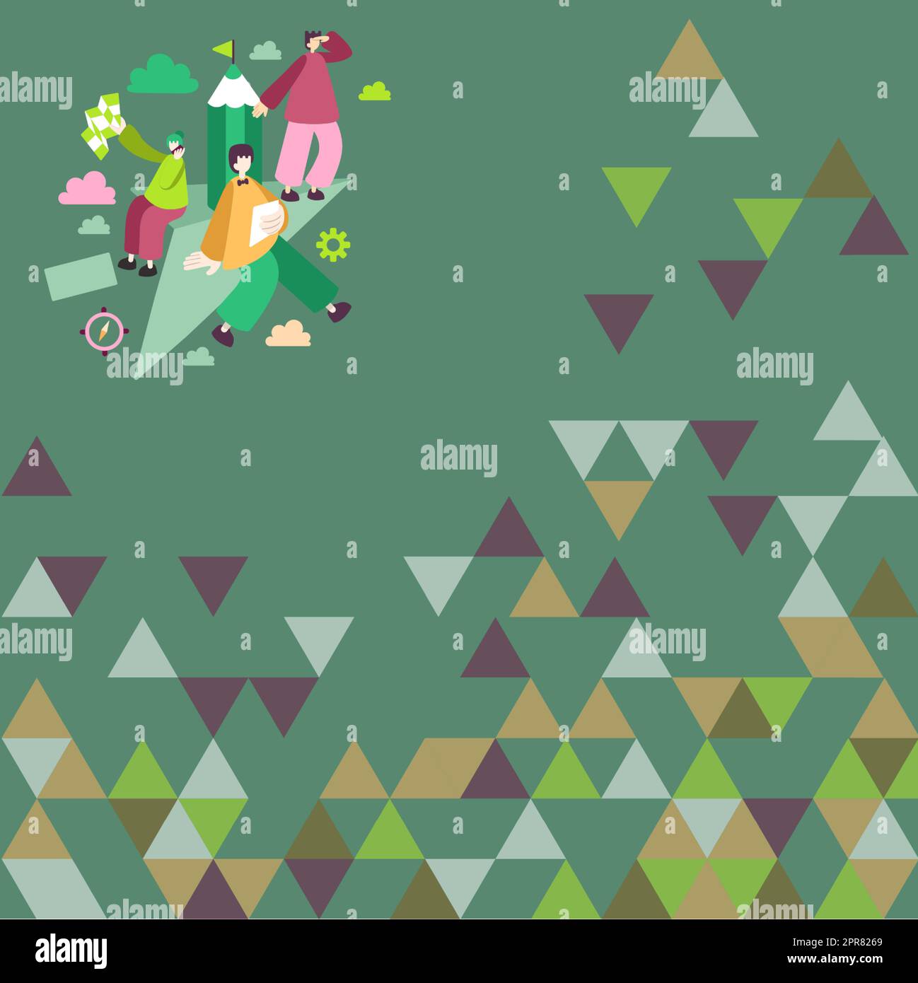 Three Employees Working Separate Assignments Together In The Clouds ...