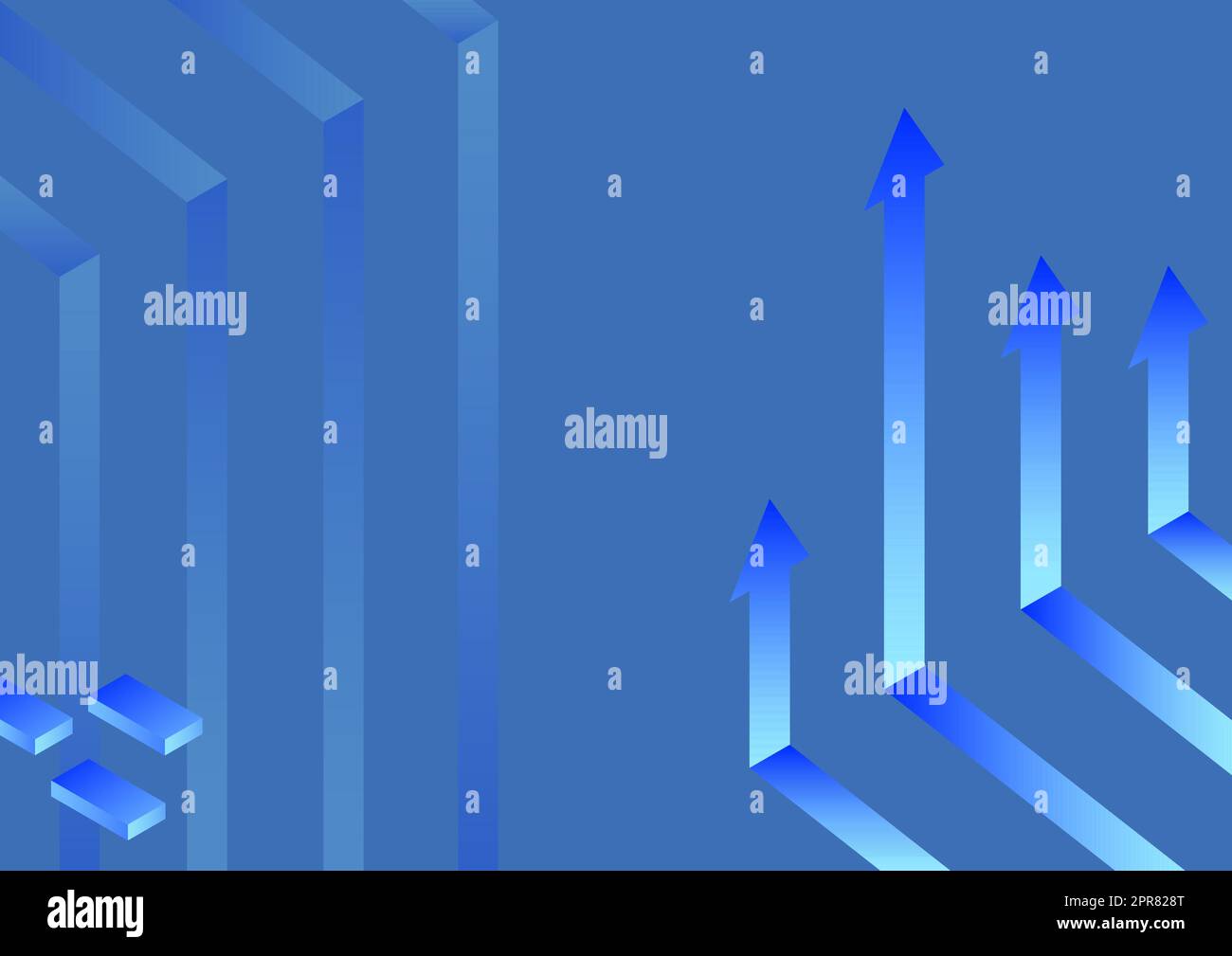 Arrow system pointing upwards symbolizing successful project completion ...