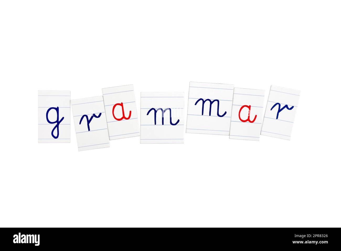 Grammar lettering inscription isolated on white background Stock Photo ...