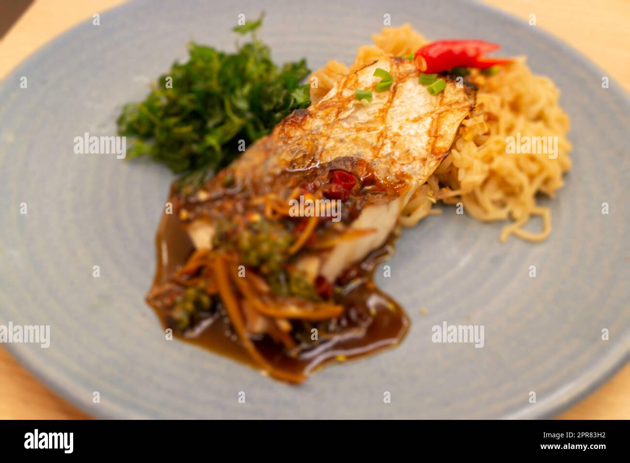 Restaurant menu dish of food cooking recipe Stock Photo - Alamy