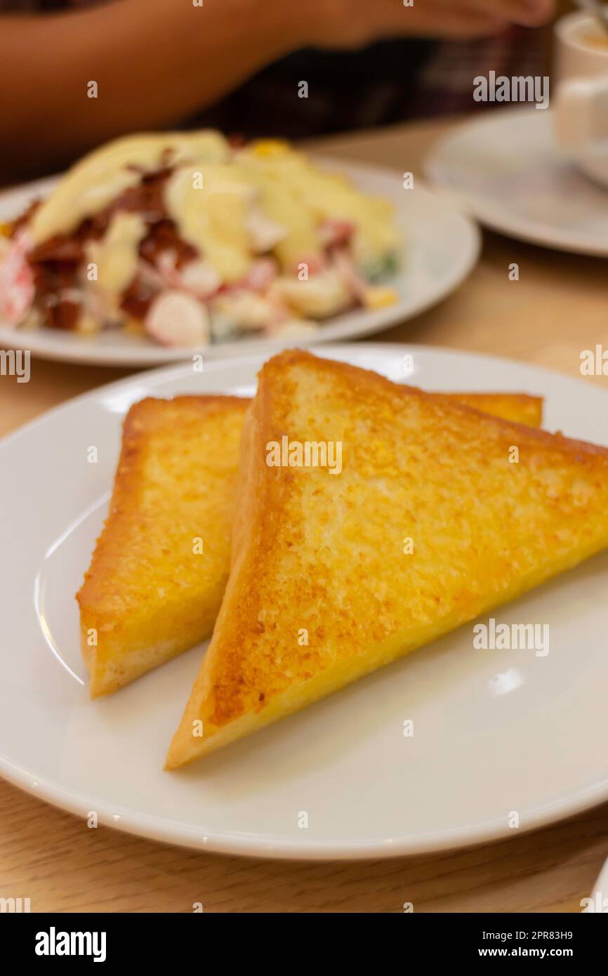 Restaurant menu dish of food cooking recipe Stock Photo - Alamy