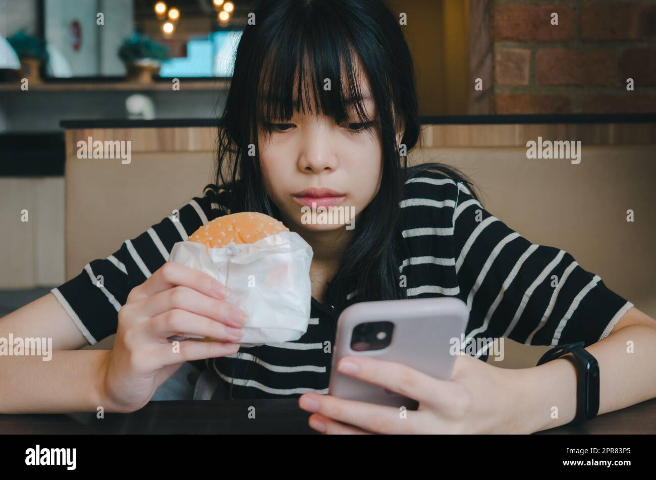 Female person holding mobile smartphone social network internet ... Female person holding mobile smartphone social network internet ...