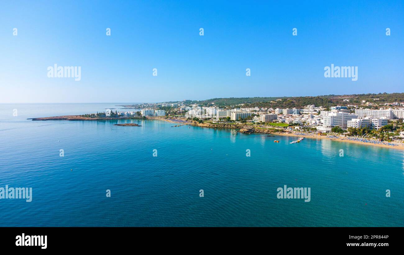Aerial Sunrise beach, Protaras, Cyprus Stock Photo - Alamy