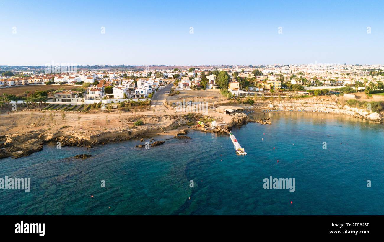Aerial Kapparis beach, Protaras, Cyprus Stock Photo - Alamy