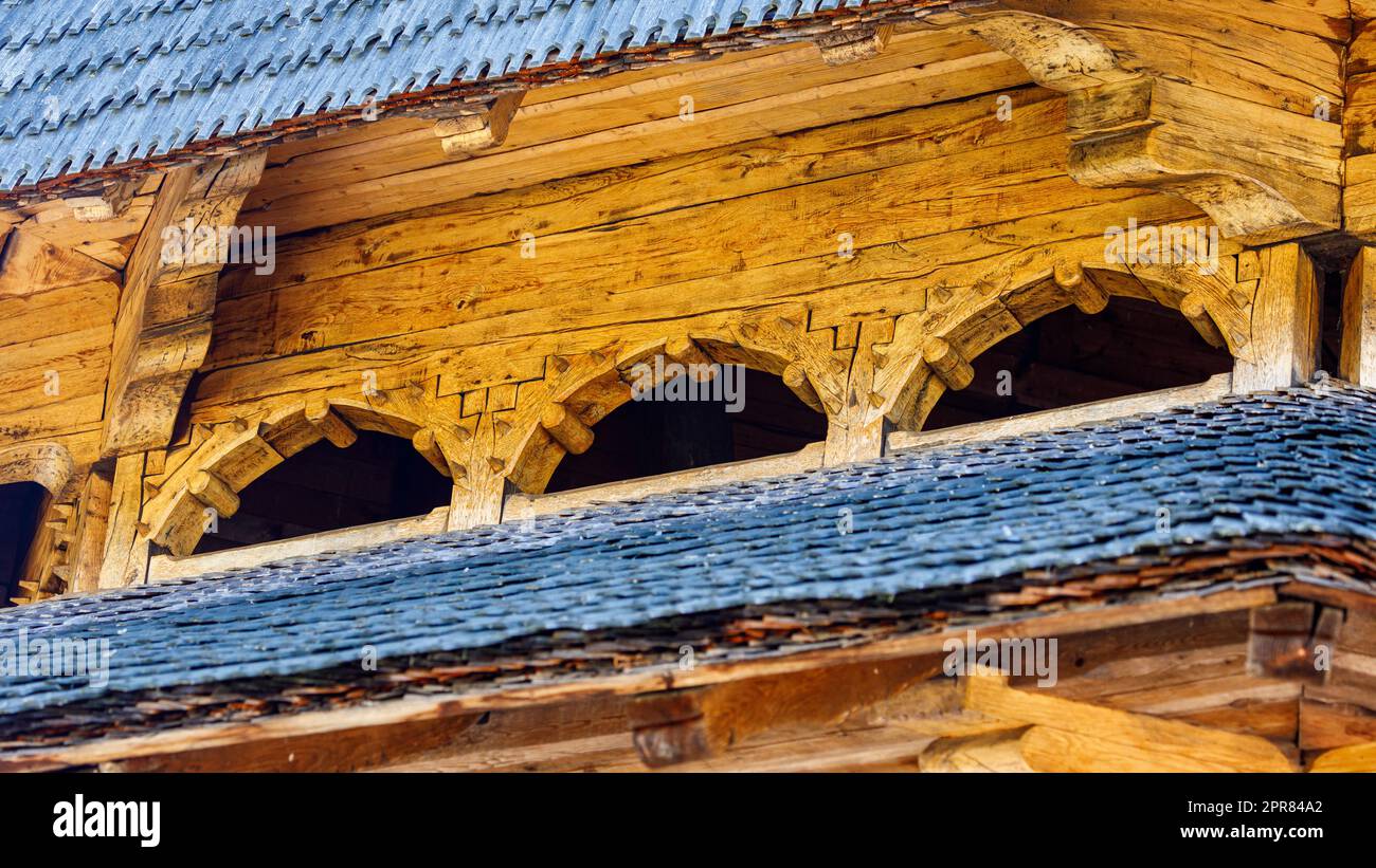 A wooden construction at the Barsana Monastery Stock Photo - Alamy