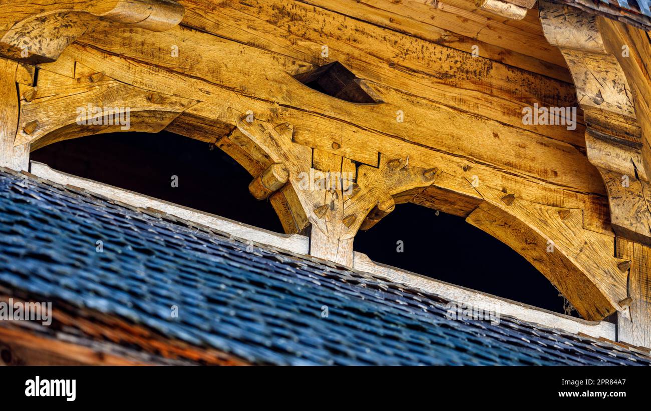 A wooden construction at the Barsana Monastery Stock Photo - Alamy