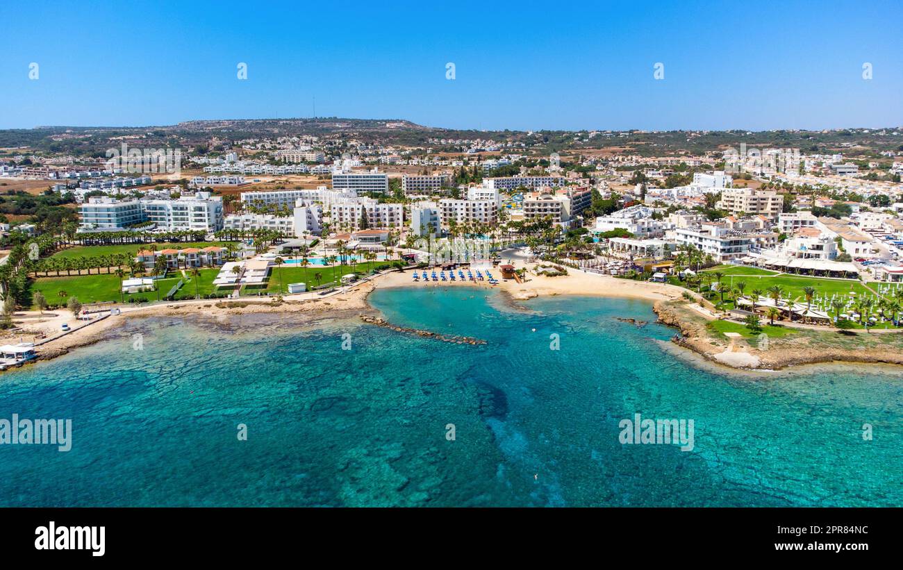 Aerial Pernera beach, Protaras, Cyprus Stock Photo - Alamy