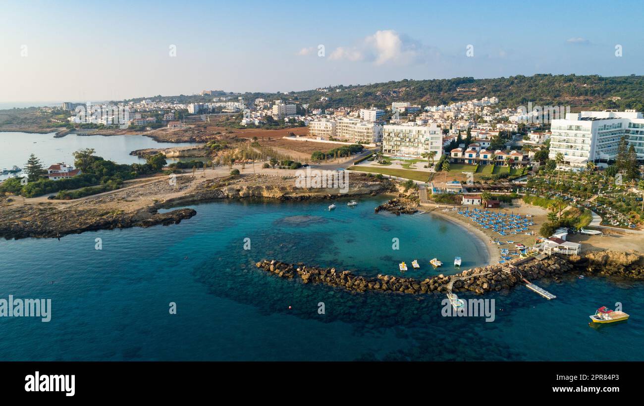 Aerial Green bay, Protaras, Cyprus Stock Photo - Alamy