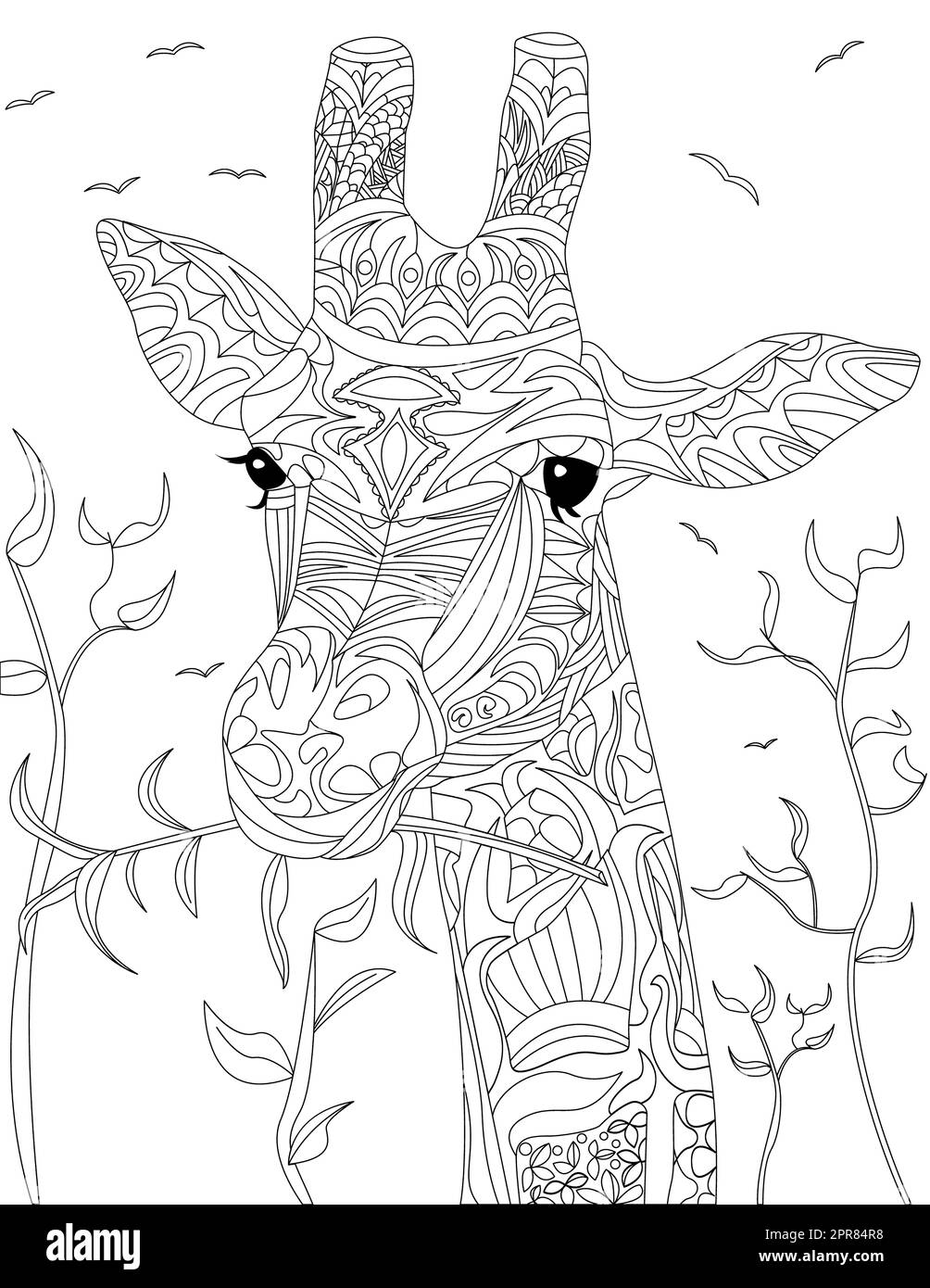 Giraffe Head Coloring Pages [2025]