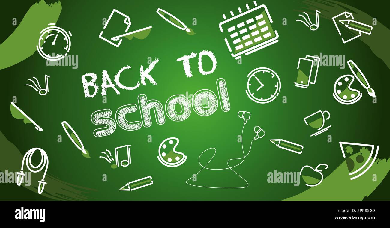 Back to school, the beginning of the school year - Vector illustration ...