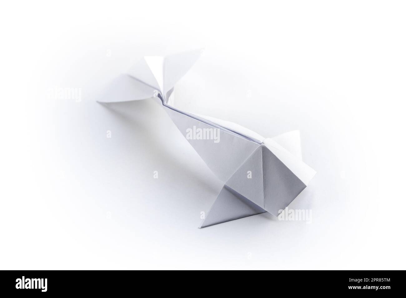 Paper fish origami isolated on a white background Stock Photo - Alamy