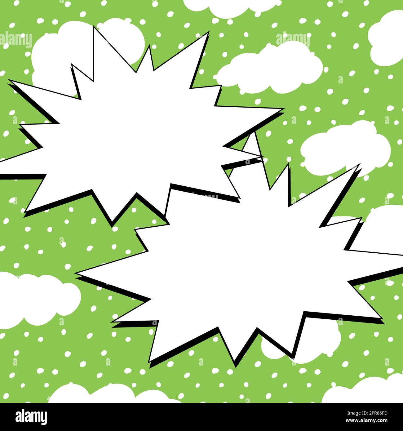 Comic Blank Speech Bubble With Copy Space And Colorful Doodles. Design ...