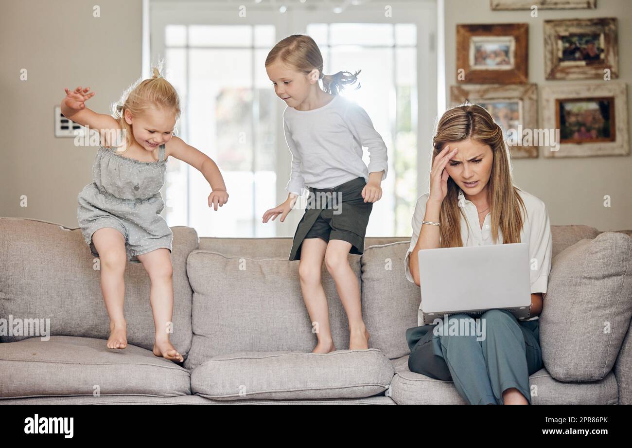 Stressed mother children hi-res stock photography and images - Alamy
