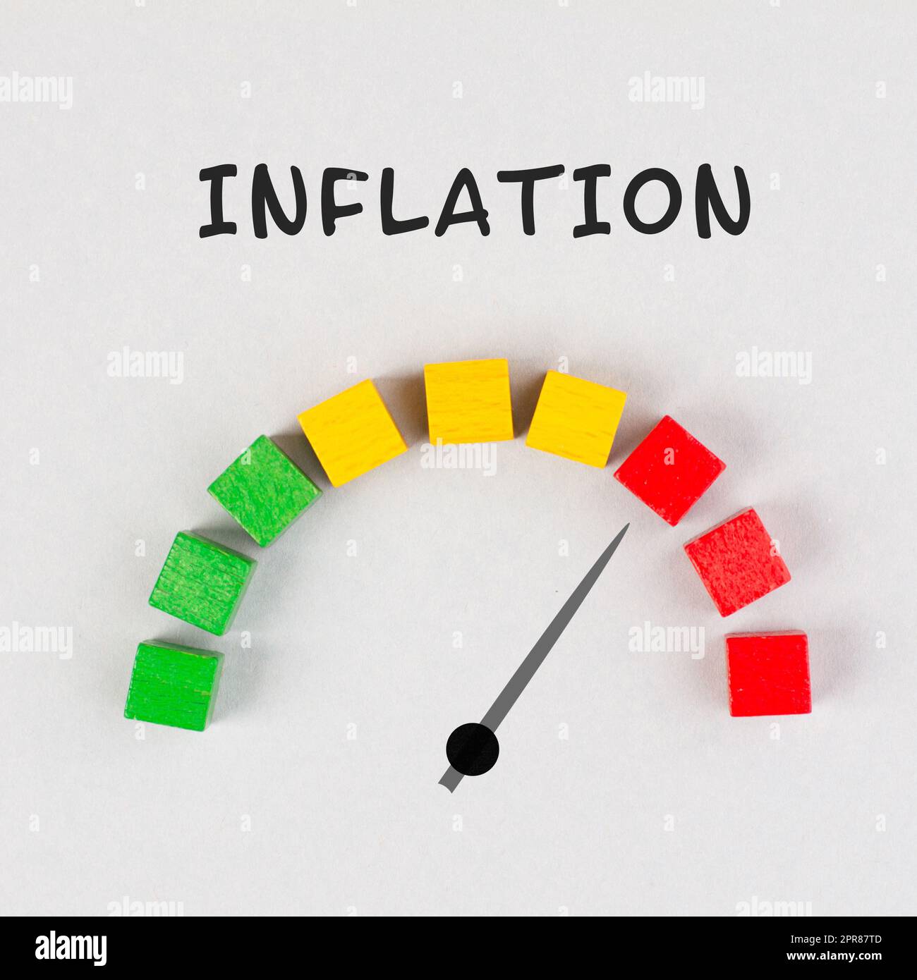 Inflation rising is standing next to the loading bar, high living costs ...