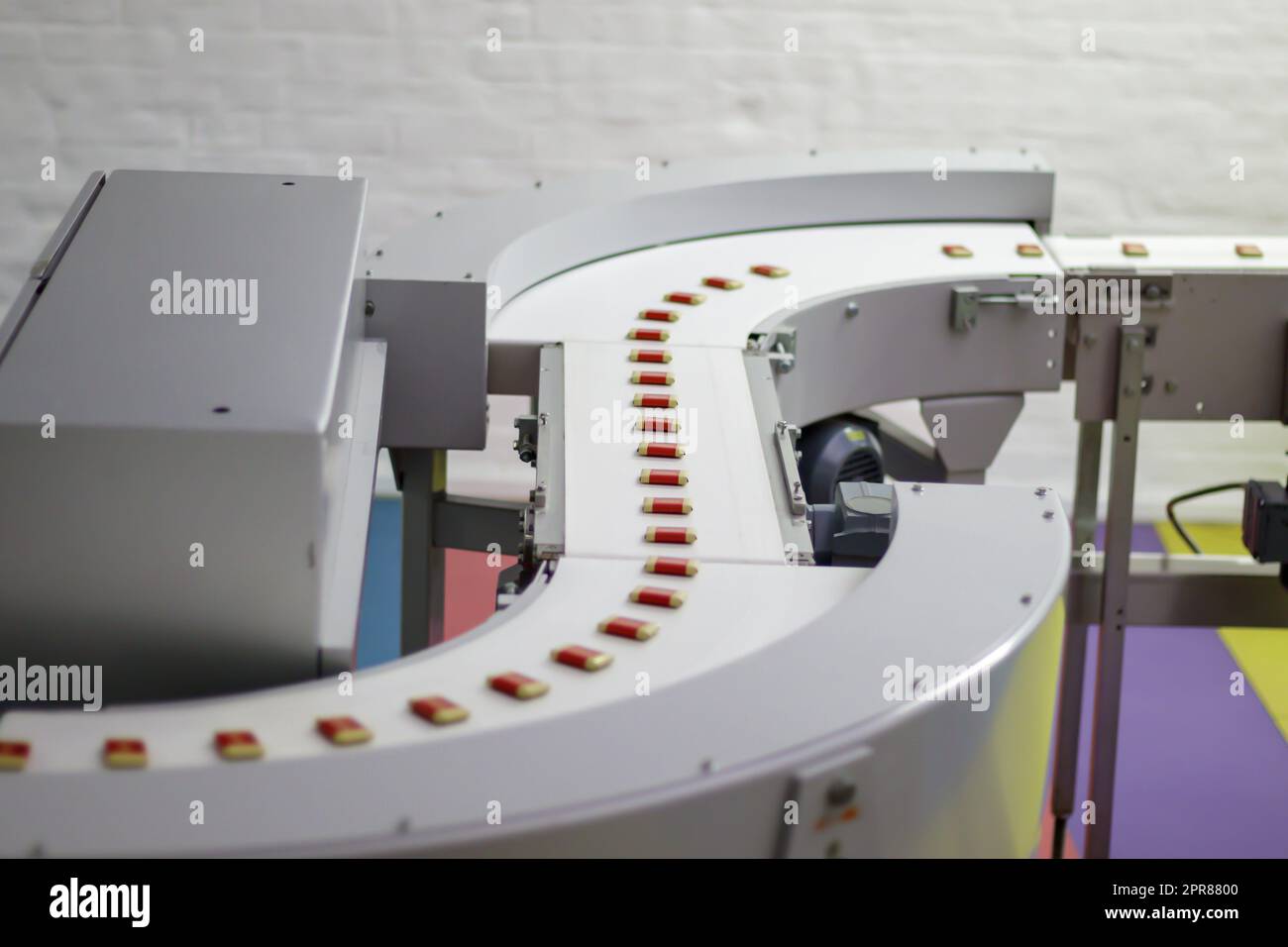Line for the production of chocolate in an industrial factory ...