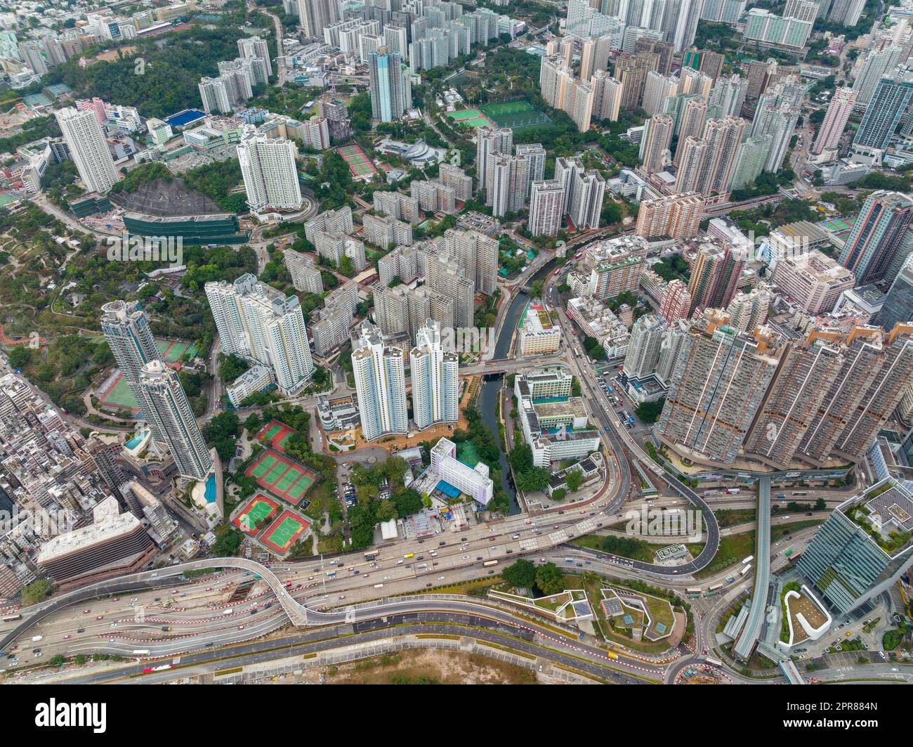 Day kowloon city traffic aerial hi-res stock photography and images - Alamy