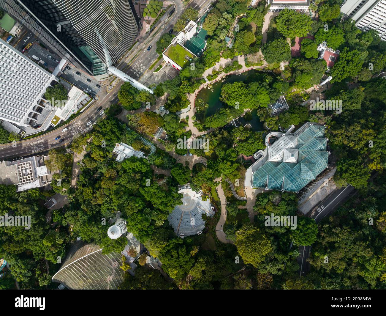 Top down view of Hong Kong park Stock Photo - Alamy