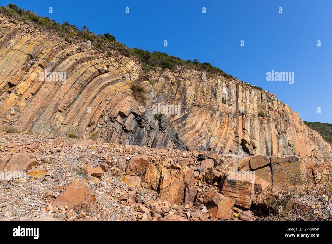 Hong Kong Geographical Park natural hexagonal column Stock Photo - Alamy