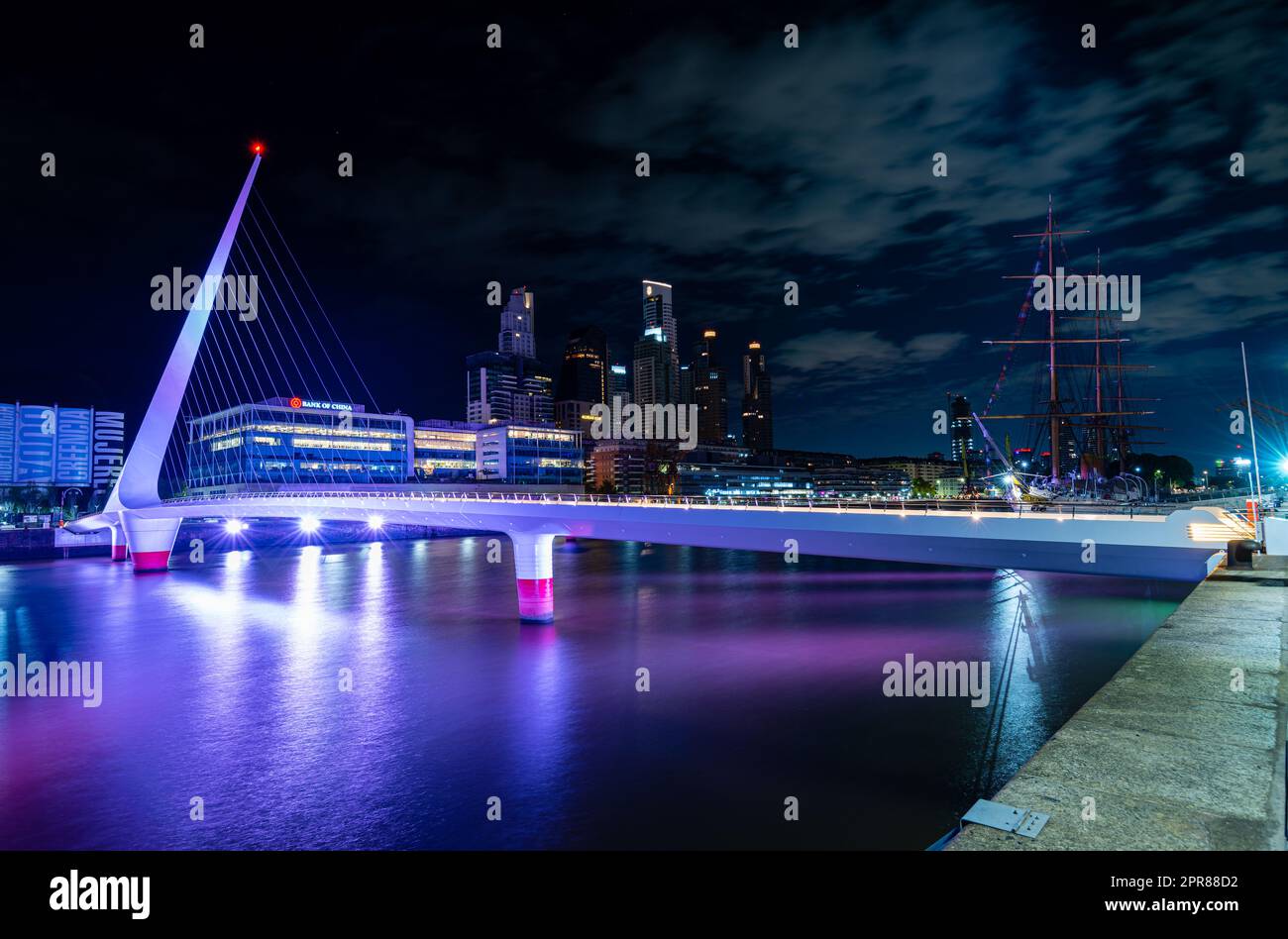 Puente de la Mujer (Spanish for "Woman's Bridge") rotating footbridge ...