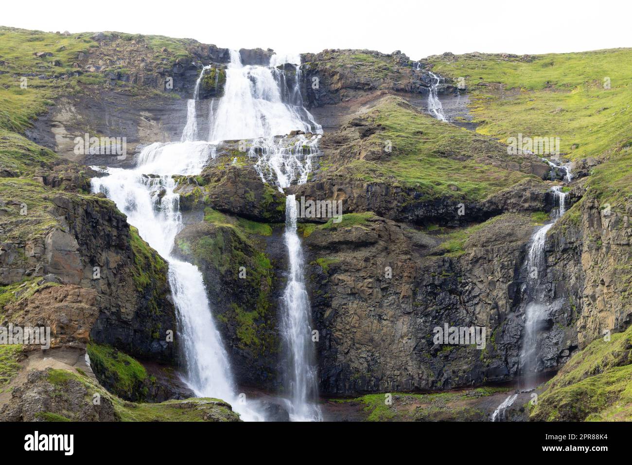 Rjukandafoss waterfall close up, Iceland highlands landmark Stock Photo ...
