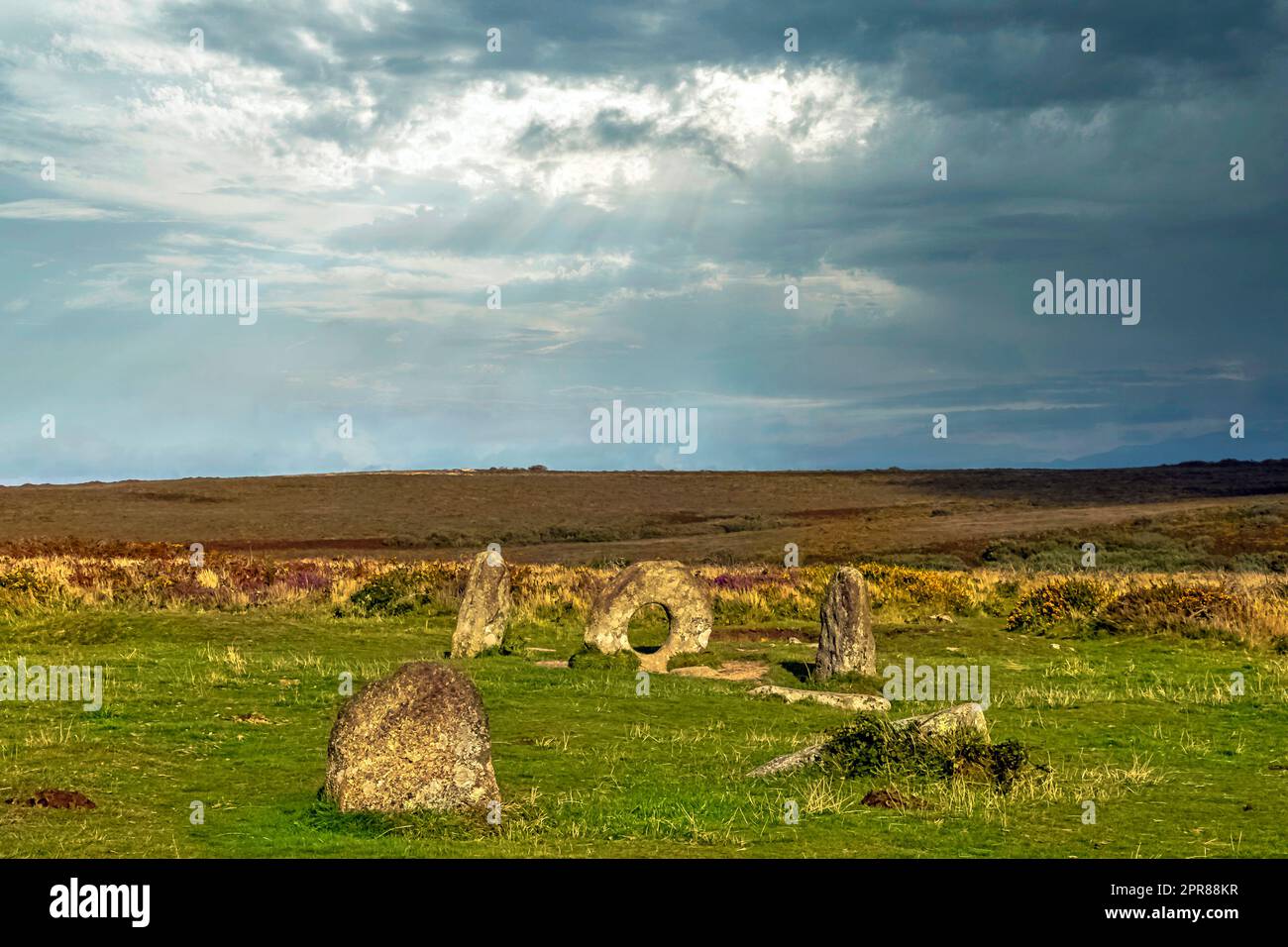 Men-an-Tol known as Men an Toll or Crick Stone - small formation of ...