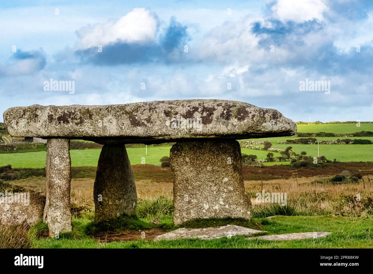 Lanyon Quoit - dolmen in Cornwall, England, United Kingdom Stock Photo ...