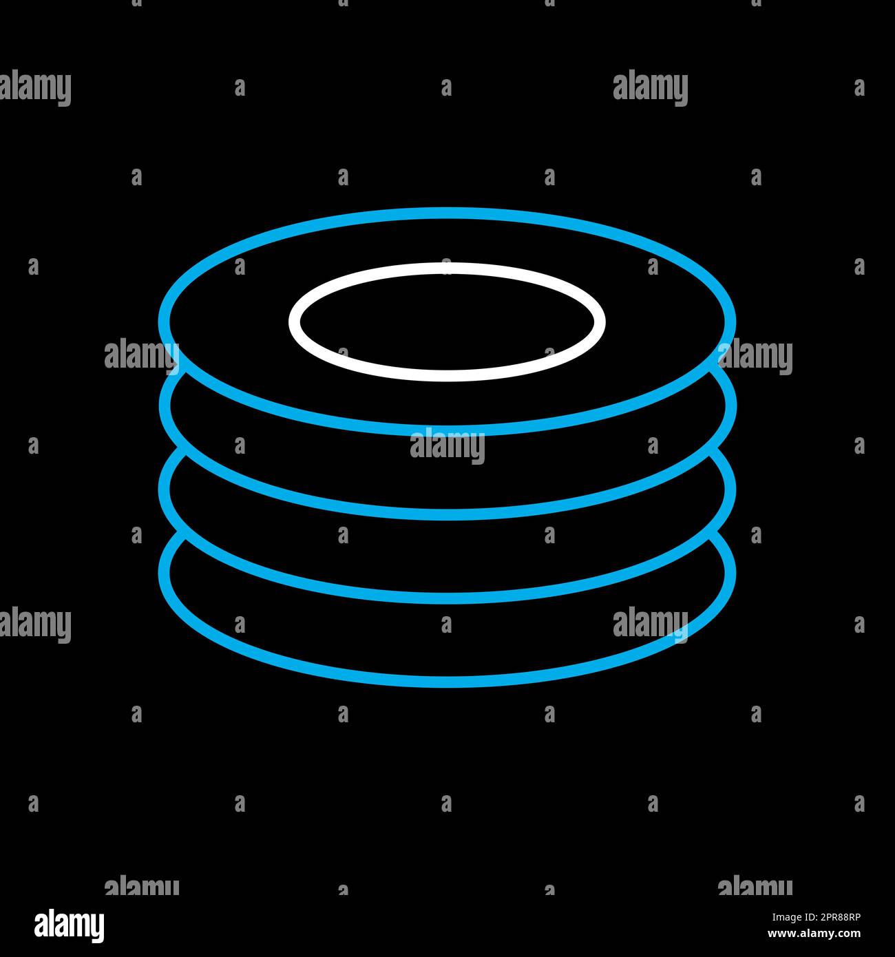Plates, dishes vector isolated on the black icon. Kitchen appliance ...