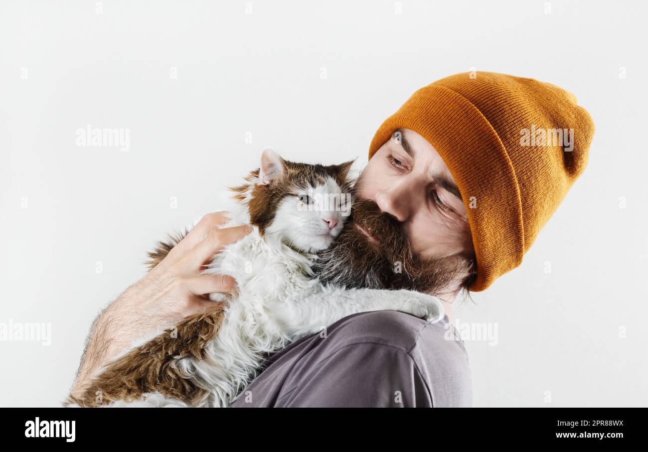 Bearded man hugging male hi-res stock photography and images - Alamy