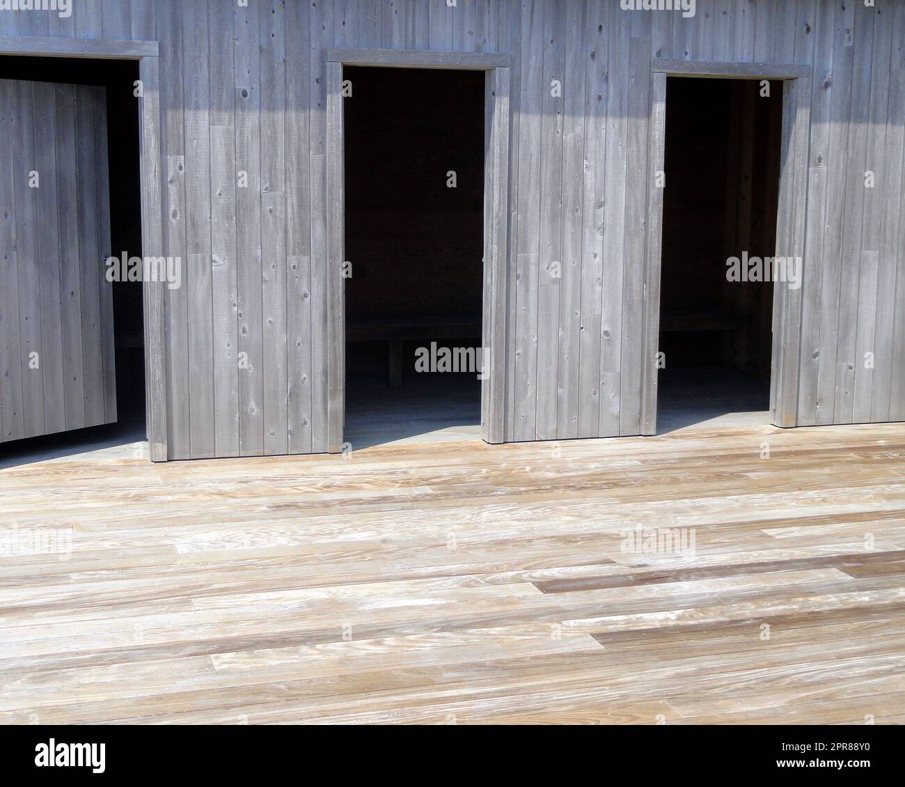 Beach changing rooms outdoors Stock Photo - Alamy
