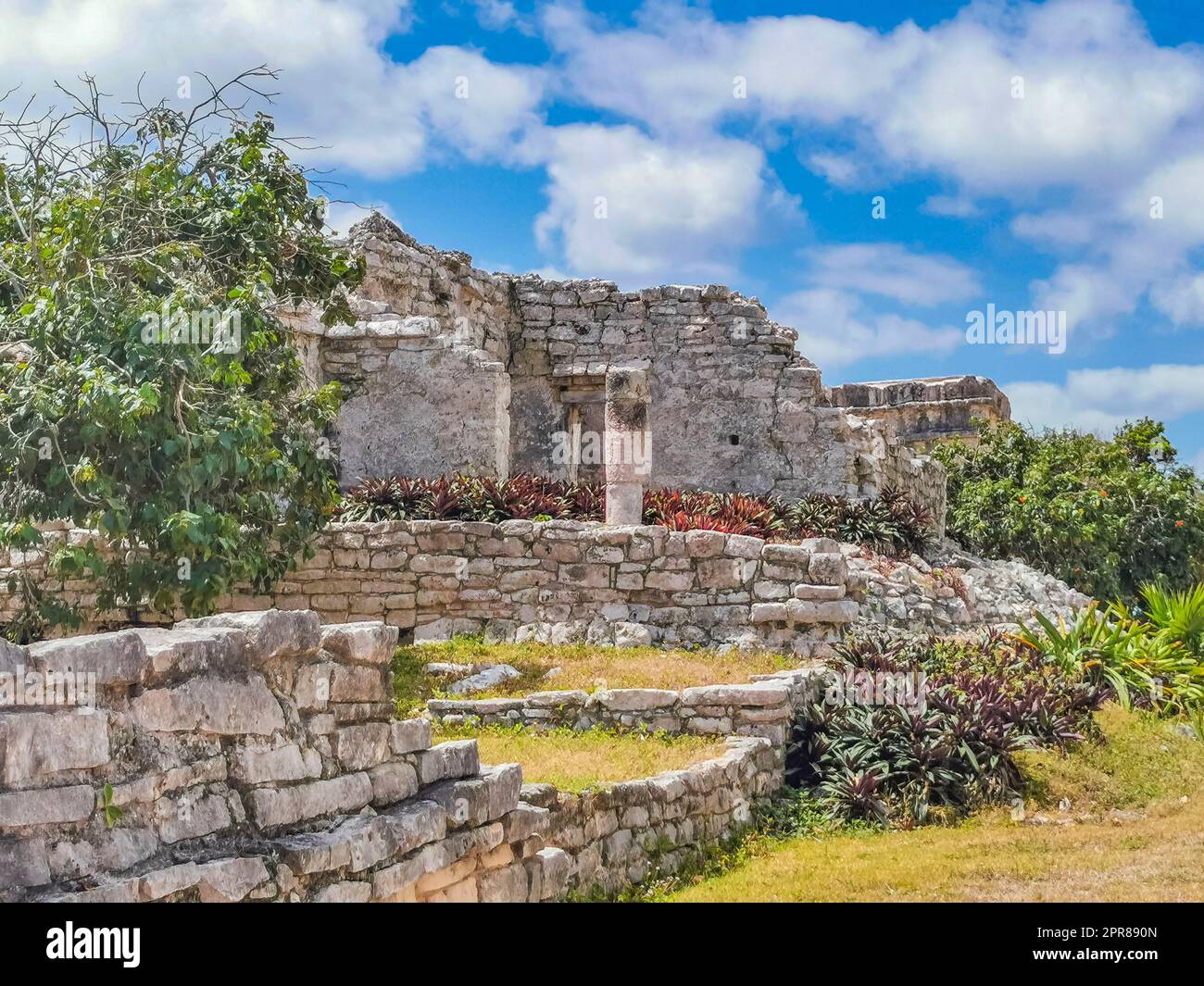 Ancient Tulum ruins Mayan site temple pyramids artifacts seascape ...