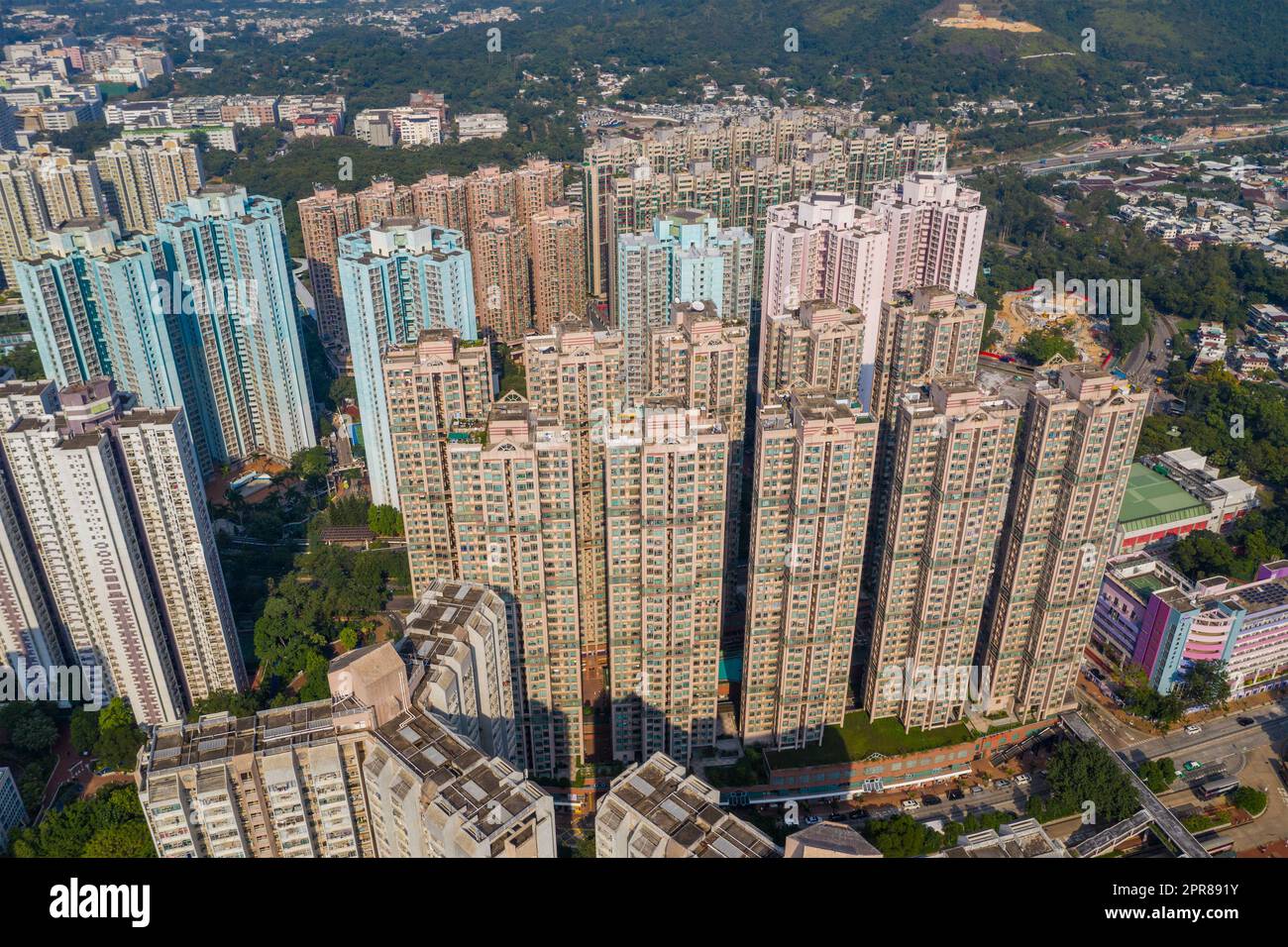 Fan Ling, Hong Kong 02 November 2020: Top down view of Hong Kong Stock ...
