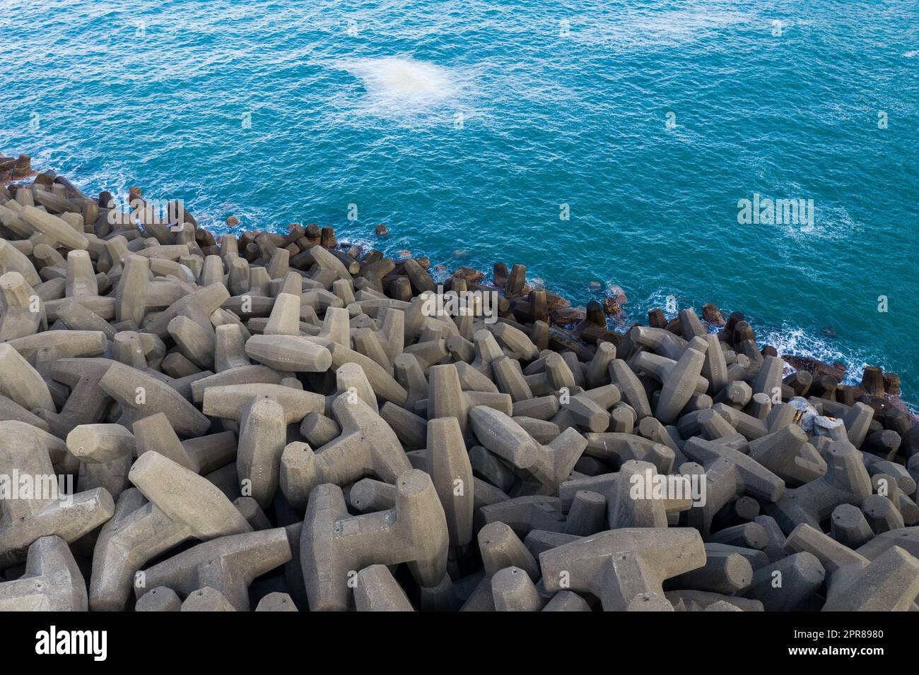 Aerial wave breaker hi-res stock photography and images - Alamy