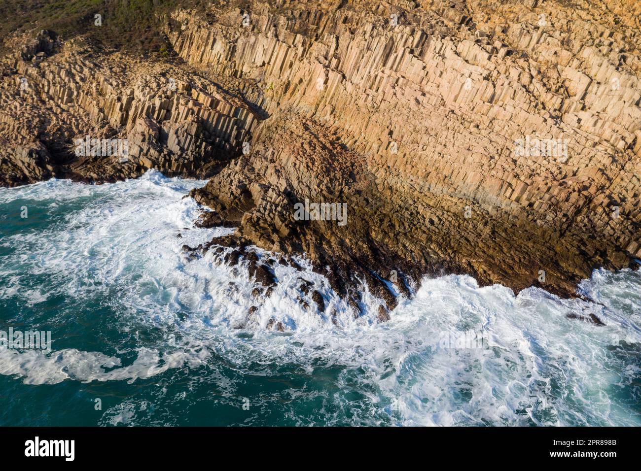 Fly over natural rocky island hi-res stock photography and images - Alamy