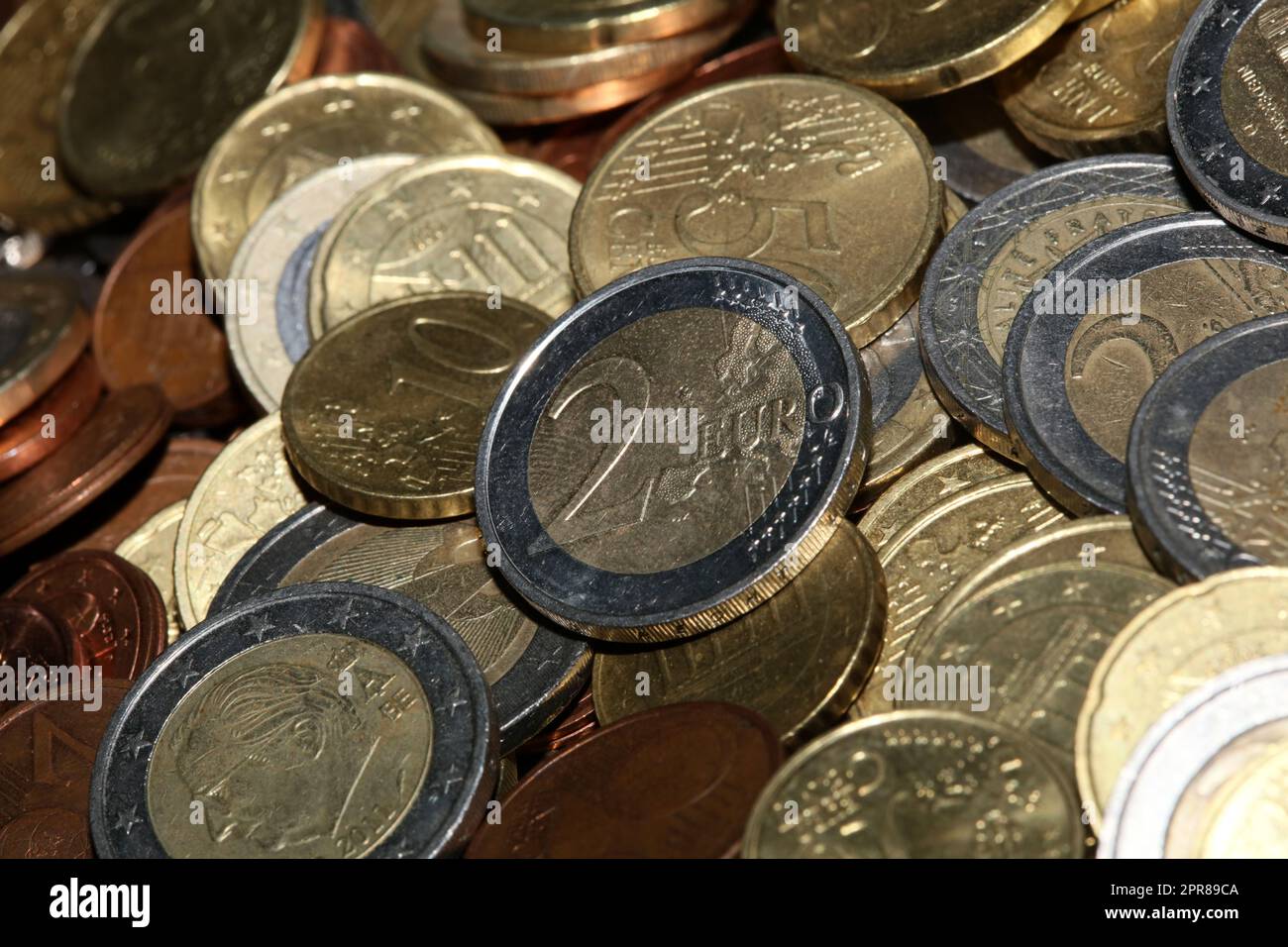 Euro coins close up background modern high quality big size print Stock ...