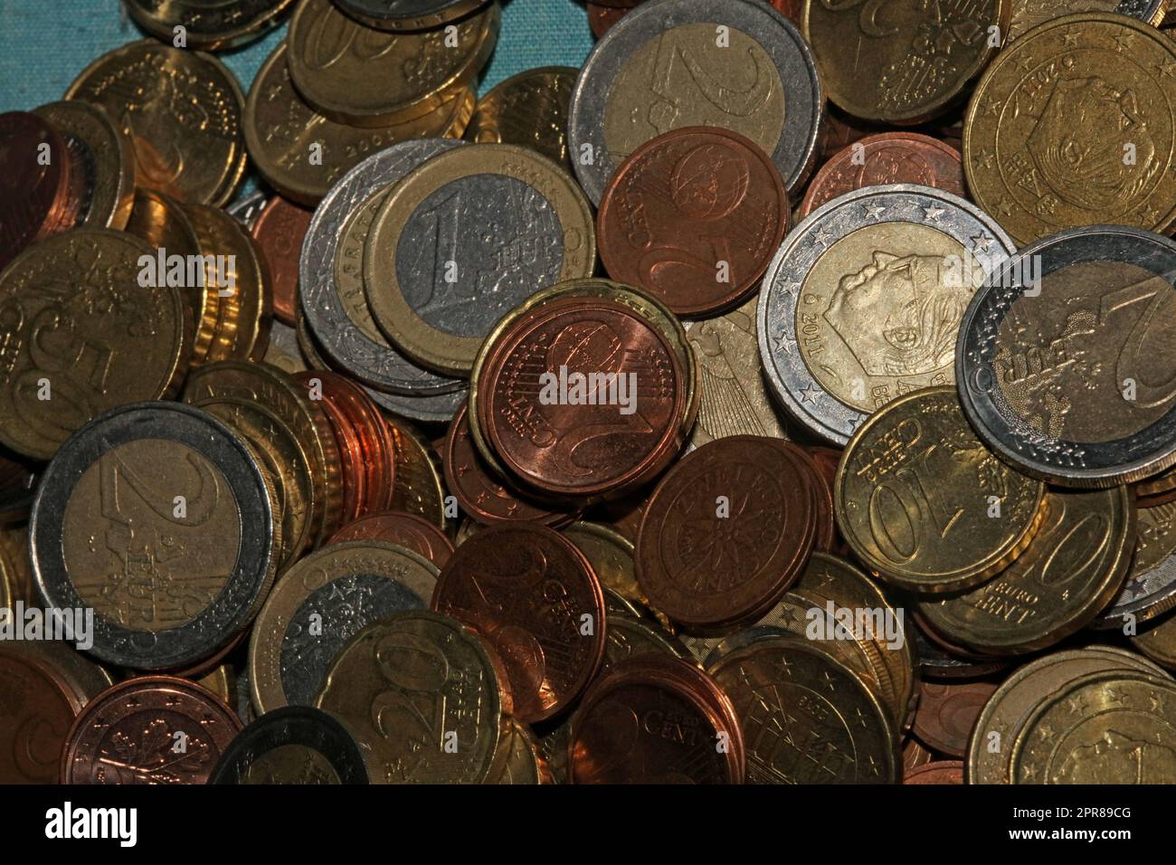 Euro coins close up background modern high quality big size print Stock ...