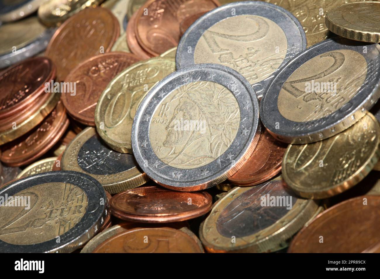 Euro coins close up background modern high quality big size print Stock ...