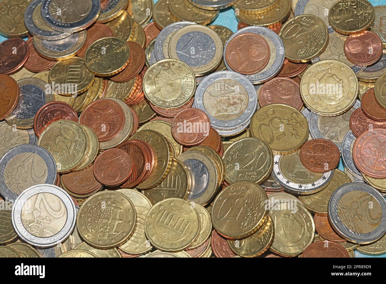 Euro coins close up background modern high quality big size print Stock ...