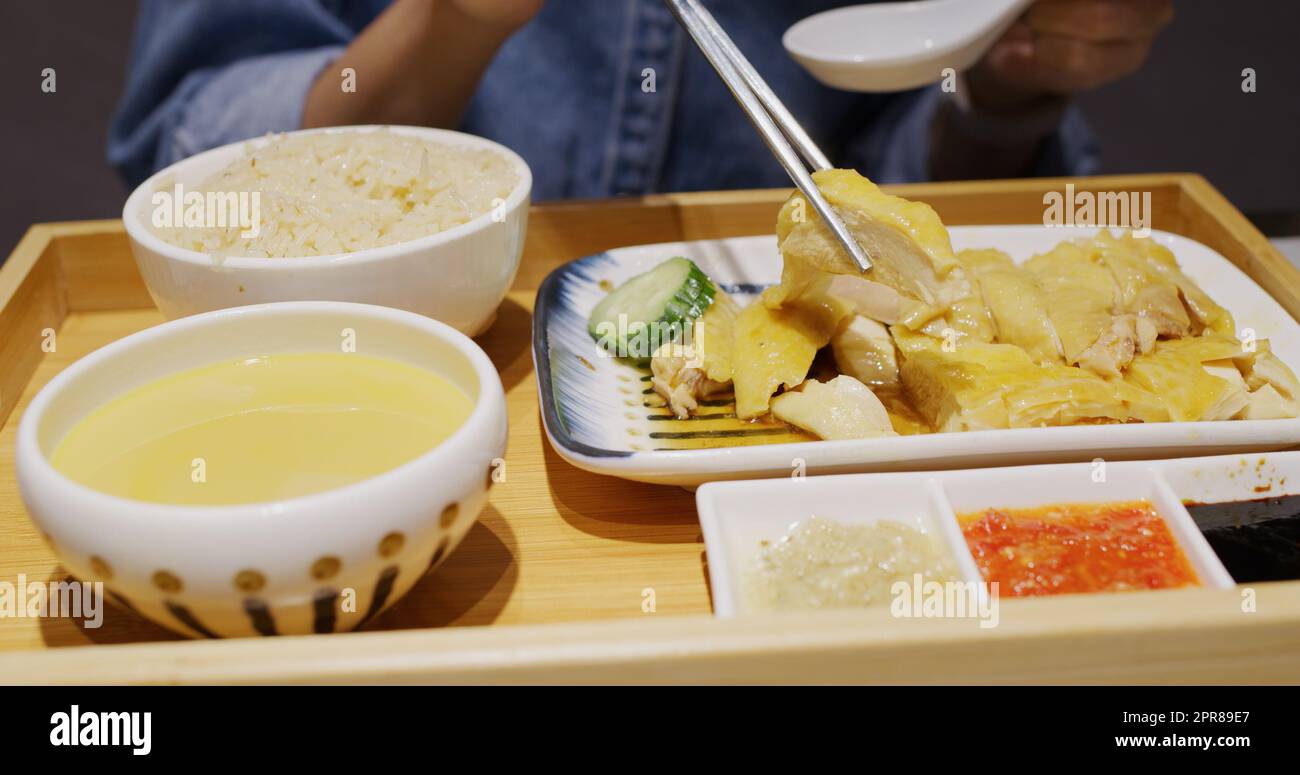 Hainanese chicken rice in hong kong hi-res stock photography and images ...