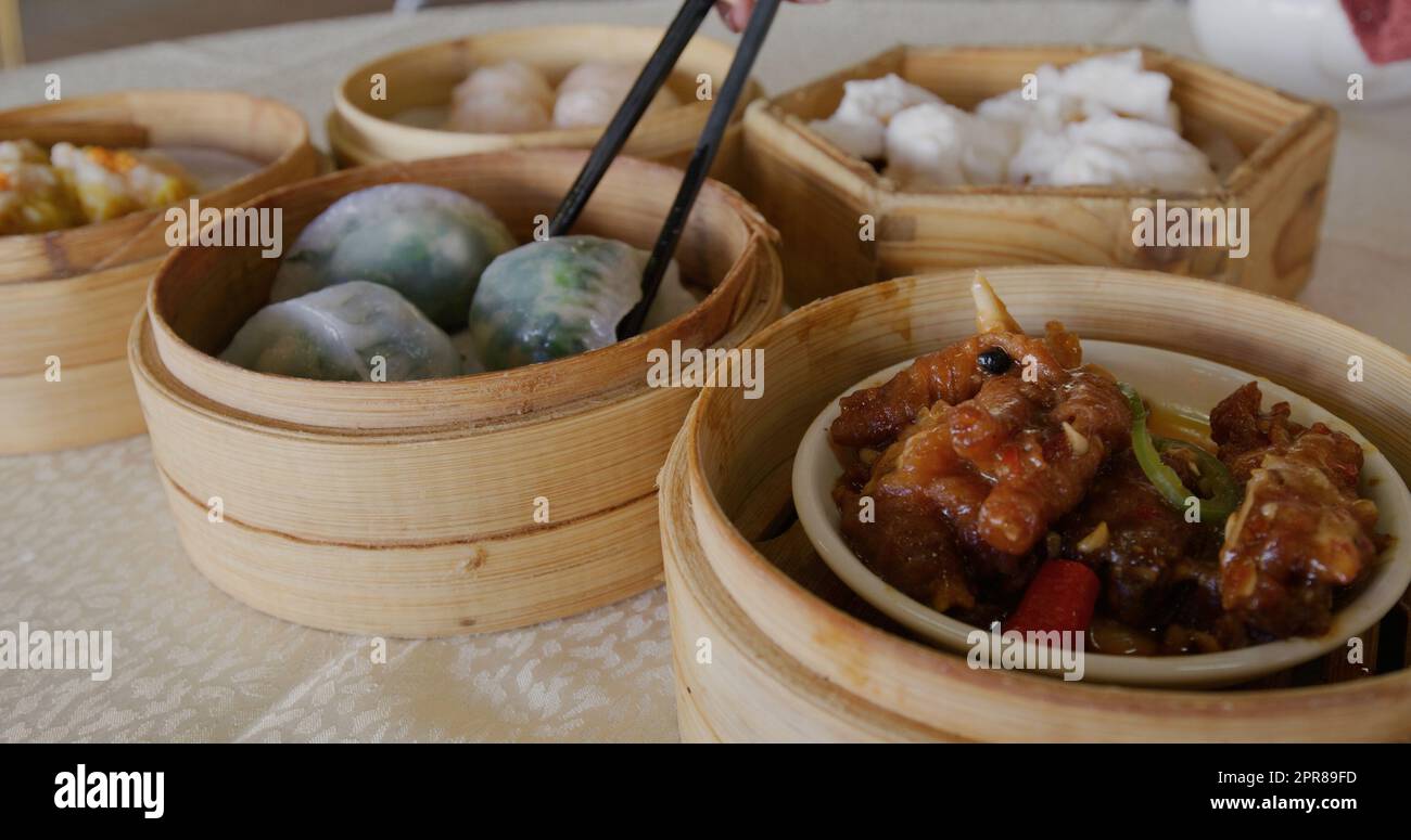 Chinese style dim sum in restaurant Stock Photo - Alamy