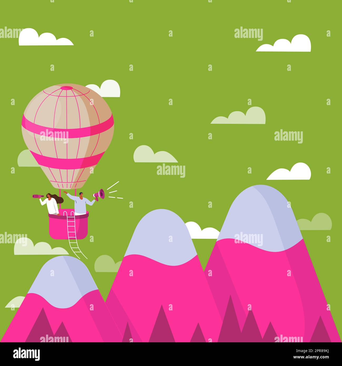 Group Of People Drawing Holding Their Megaphones Talking And Sharing ...