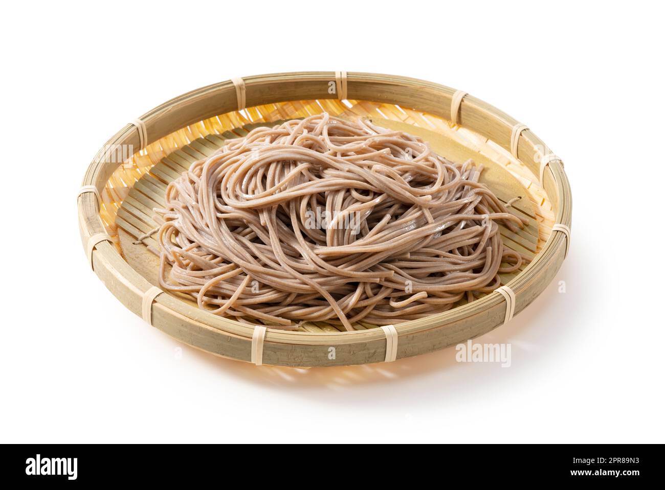 Zaru soba (buckwheat noodles) placed on a white background Stock Photo ...