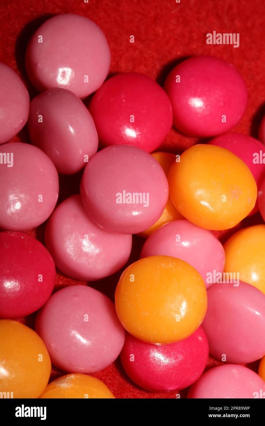 Colorful round bubble gums close up modern background big size high ...