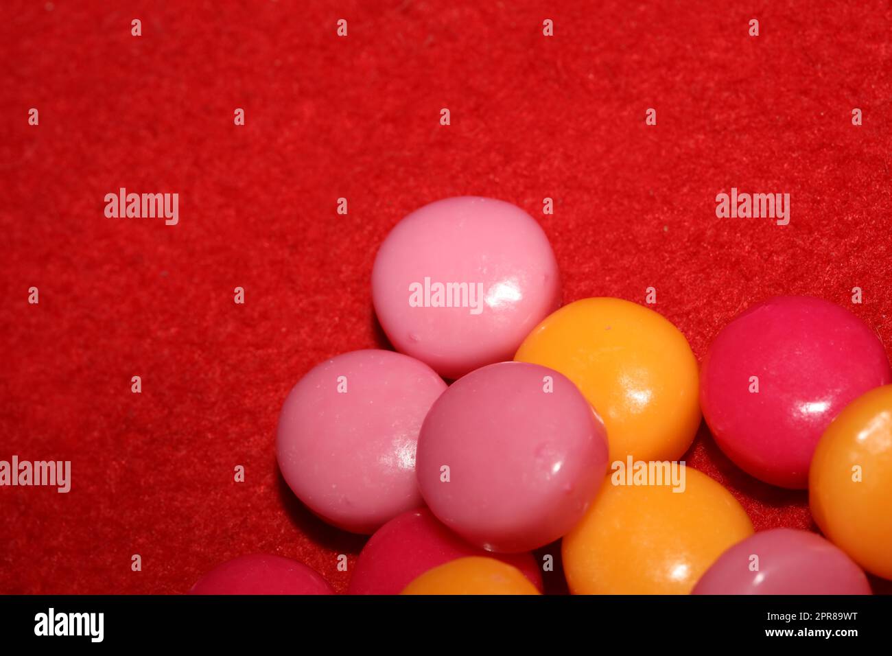 Colorful round bubble gums close up modern background big size high ...