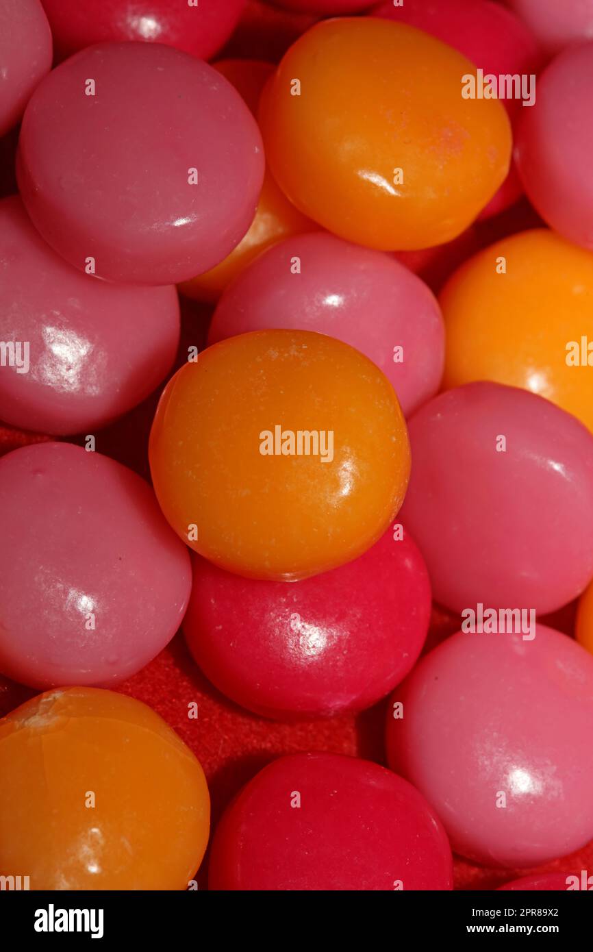 Colorful round bubble gums close up modern background big size high ...