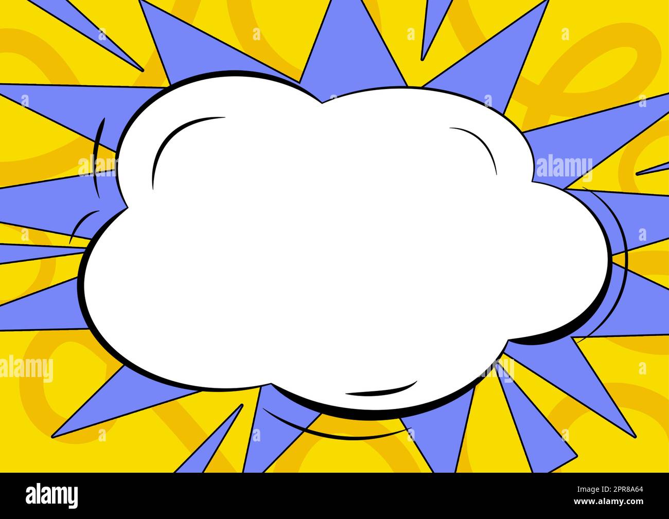 Comic Cloud Thought Bubble Surrounded With Triangle Shapes And Doodles ...