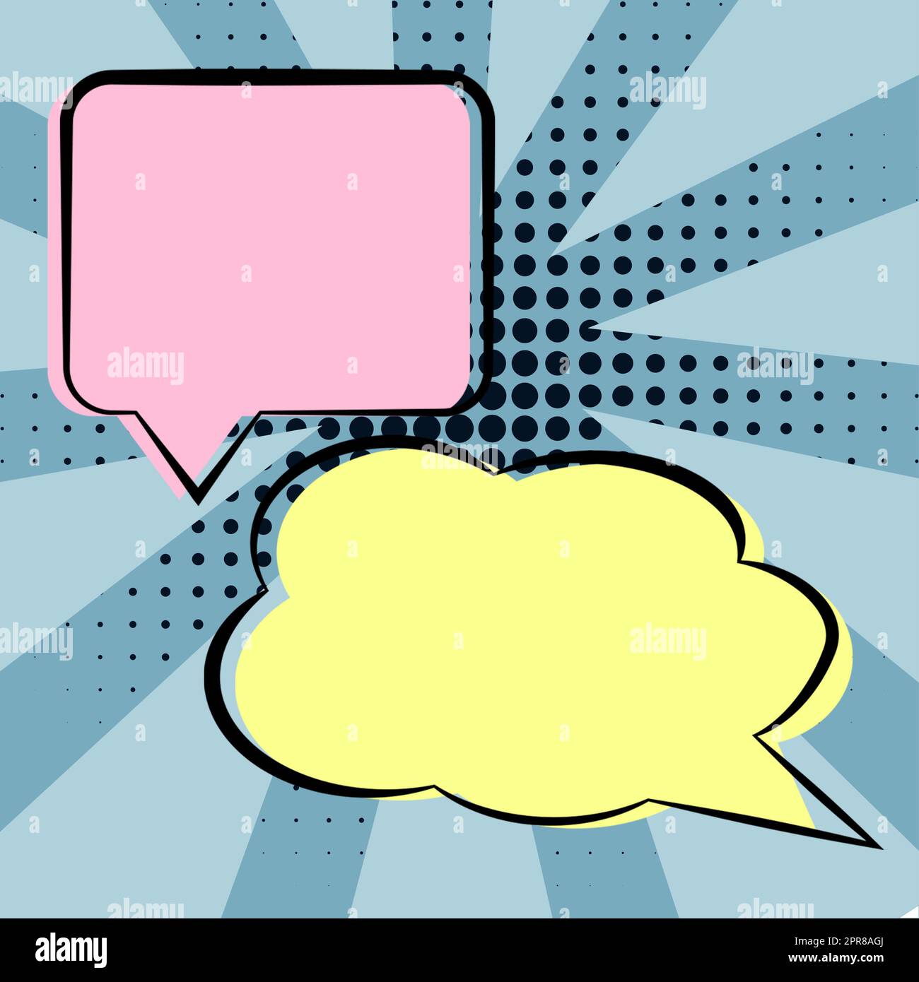 Cartoon Style Chat Box With Doodles Representing Online Messaging Stock ...