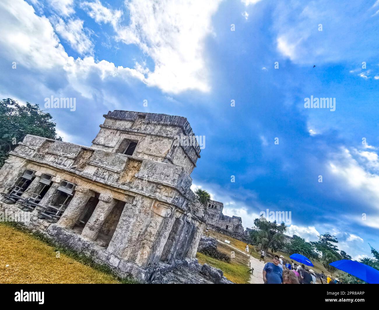 Ancient Tulum ruins Mayan site temple pyramids artifacts seascape ...