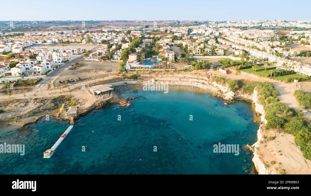 Aerial Kapparis beach, Protaras, Cyprus Stock Photo - Alamy